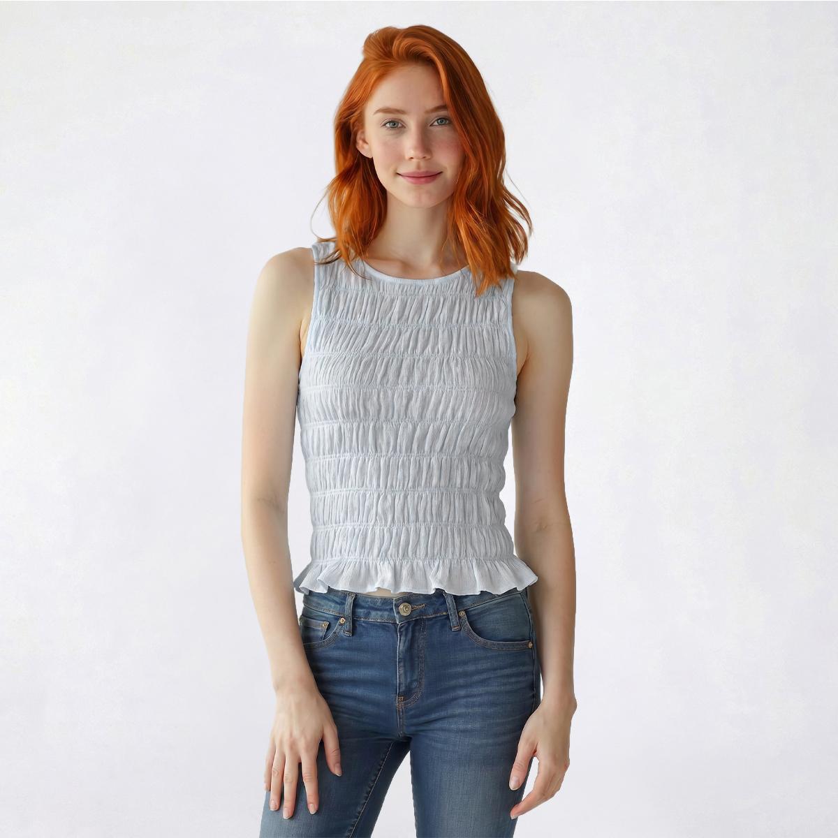 Click here for Juniors Madden Girl Sleeveless Gauze Smock Tank To... prices